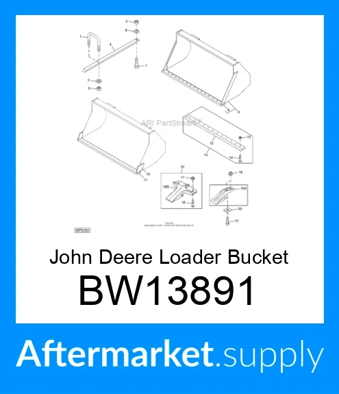 bw13891 - Loader Bucket fits JOHN DEERE