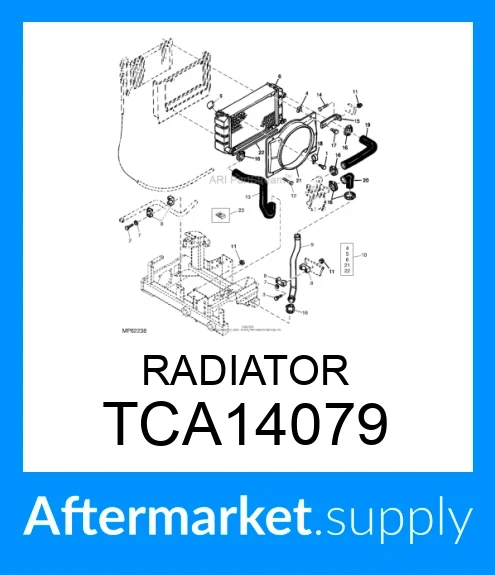 TCA14079 - RADIATOR fits JOHN DEERE
