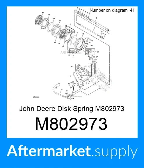 M802973 - Disk Spring fits JOHN DEERE | Price: $141.21