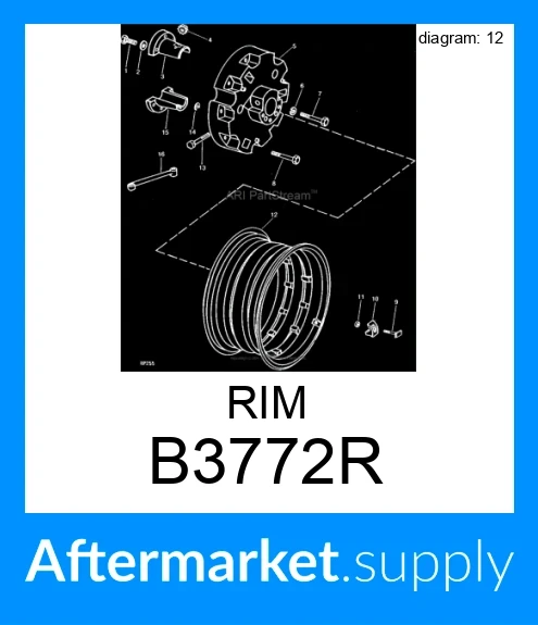 b3772r - RIM fits JOHN DEERE