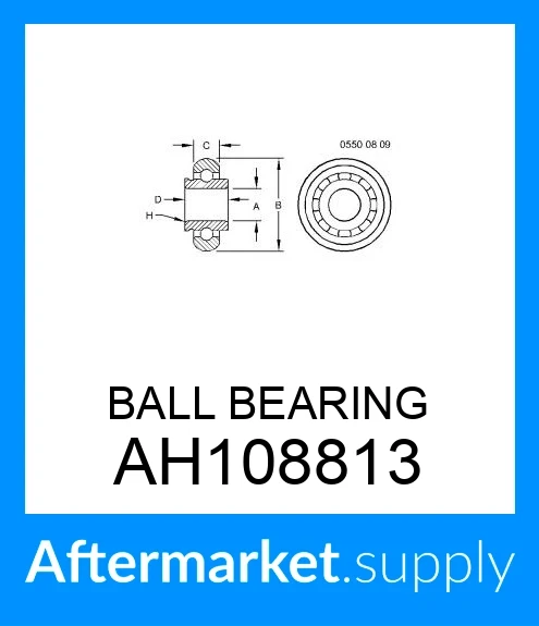 AH108813 - BALL BEARING fits JOHN DEERE | Price: $91.93