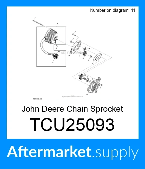 tcu25093 - Gear fits JOHN DEERE