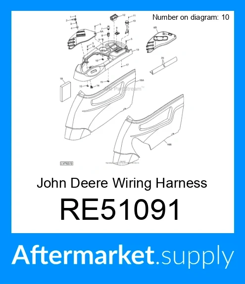 re51091 - Wiring Harness fits JOHN DEERE | Price: $18.89 to $154.00