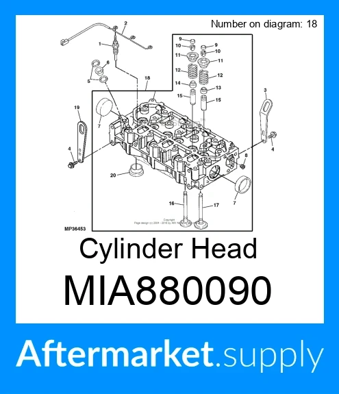mia880090 - Cylinder Head fits JOHN DEERE | Price: $2,234.59