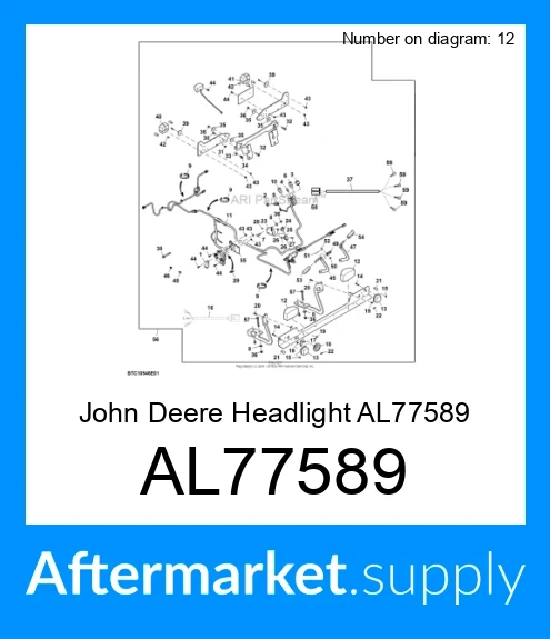 AL77589 - LAMP fits JOHN DEERE | Price: $113.66 to $158.55