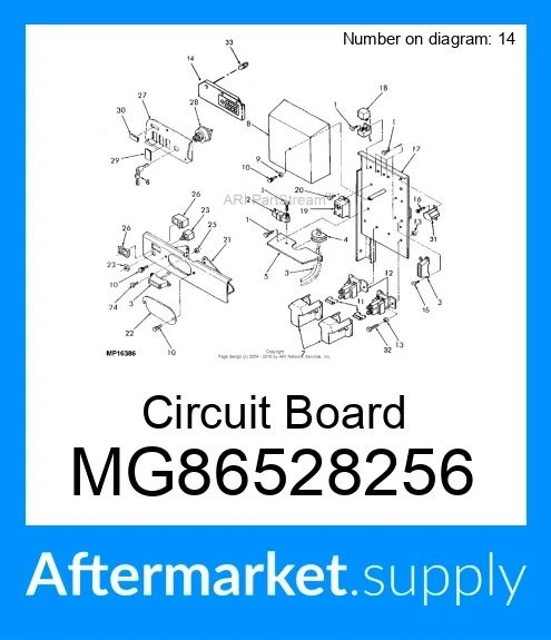 MG86528256 - Circuit Board fits JOHN DEERE