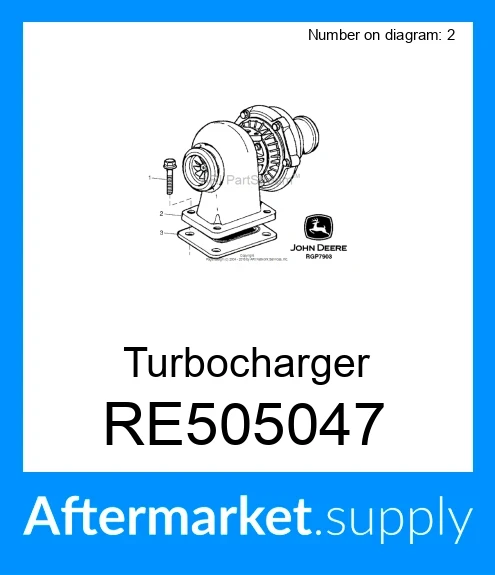 RE505047 - Turbocharger (RE517786, NRE505047) fits JOHN DEERE | Price ...