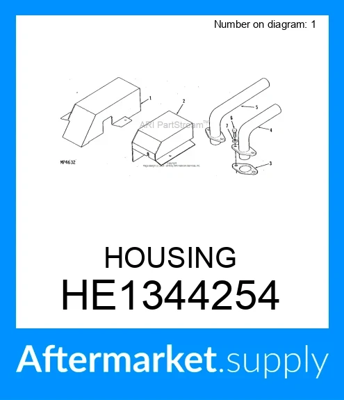 HE134-4254 - HOUSING fits JOHN DEERE | Price: $15.91 to $20.00