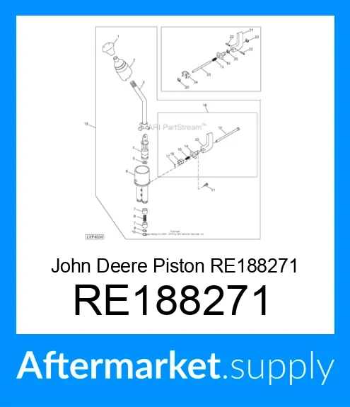 re188271 - Piston fits JOHN DEERE