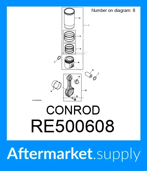 RE500608 - CONROD (NRE500608) fits JOHN DEERE | Price: $43.95 to $1,140.00
