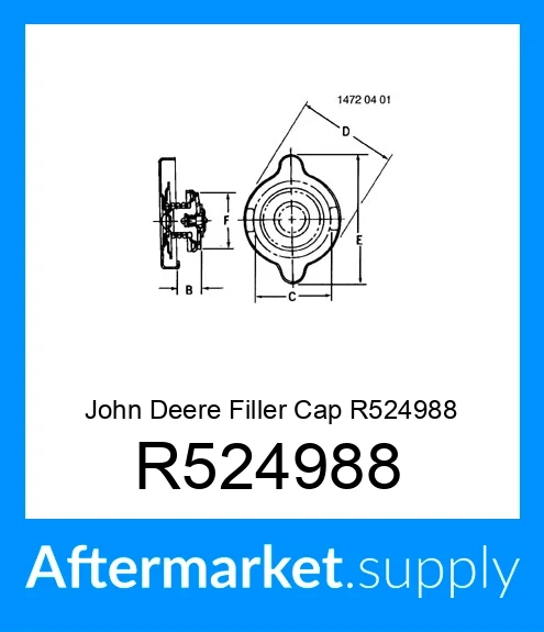 r524988 - Filler Cap fits JOHN DEERE | Price: $43.07