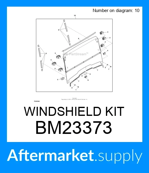 BM23373 - WINDSHIELD KIT fits JOHN DEERE | Price: $749.99