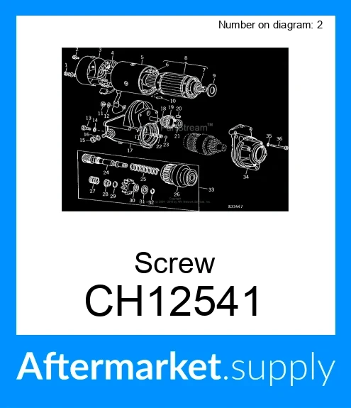 CH12541 - Screw fits JOHN DEERE