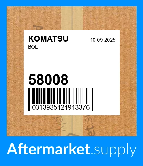 58008 - BOLT fits KOMATSU