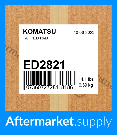 ED2821 - TAPPED PAD fits KOMATSU | Price: $32.63