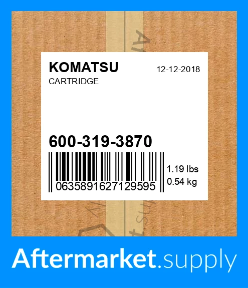 6003193870 - CARTRIDGE fits KOMATSU | Price: $20.89 to $59.70
