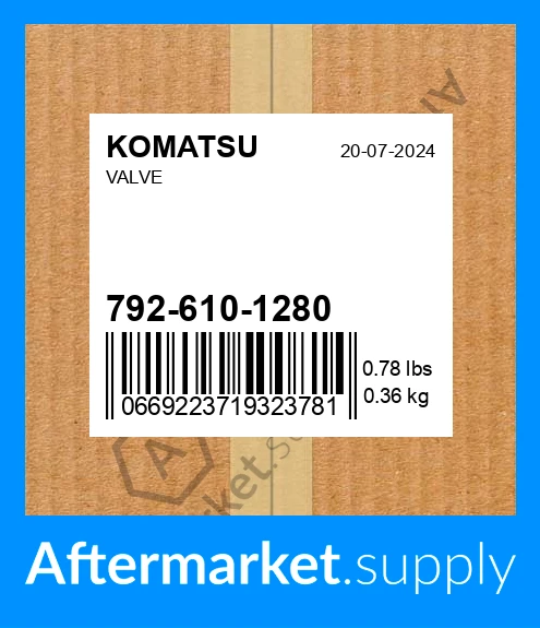 792-610-1280 - Valve fits KOMATSU | Price: $268.68