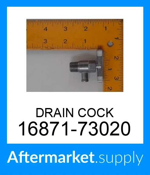 16871-73020 - DRAIN COCK fits KUBOTA | Price: $4.96 to $10.50