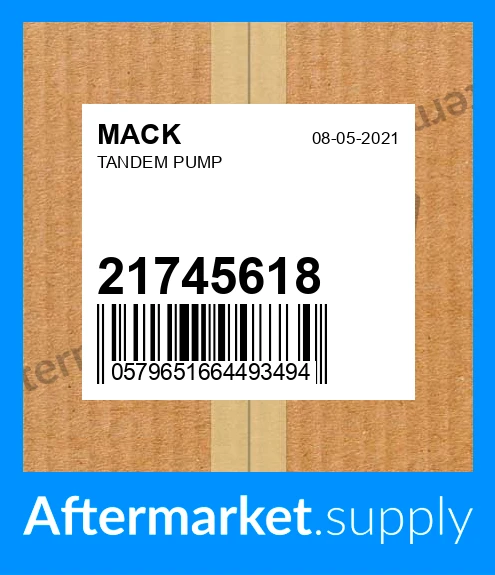21745618 - TANDEM PUMP fits MACK | Price: $2,091.98