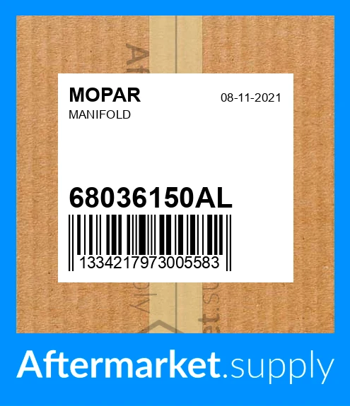 68036150AL - MANIFOLD fits MOPAR | Price: $1,168.00 to $2,565.86