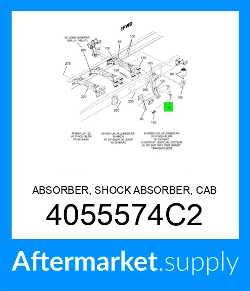 4055574C2 - ABSORBER, SHOCK ABSORBER, CAB SUSPENSION fits NAVISTAR ...