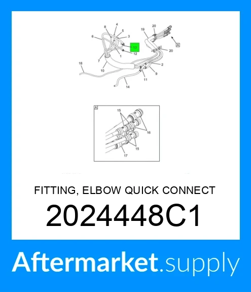 2024448C1 - FITTING, ELBOW QUICK CONNECT 1/2" TUBE X 1/2" STEM fits ...