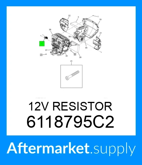 6118795c2 - 12V RESISTOR fits NAVISTAR | Price: $69.75