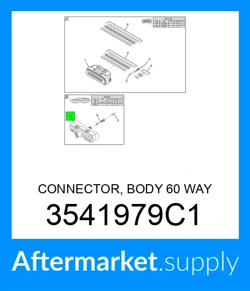 3541979C1 - CONNECTOR, BODY 60 WAY fits NAVISTAR | Price: $123.67