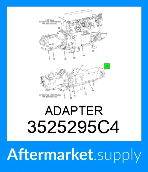 3525295C4 - ADAPTER fits NAVISTAR | Price: $16.43 to $51.34
