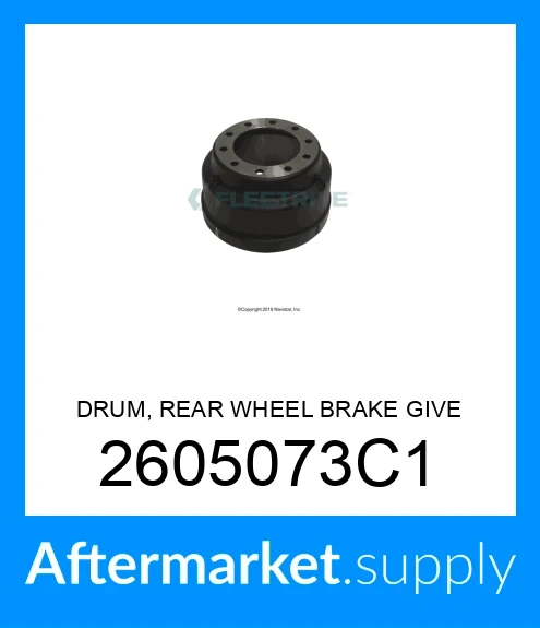2605073C1 - DRUM, REAR WHEEL BRAKE GIVE SIZE 2X16 ETC 285, CASTER, 16 ...