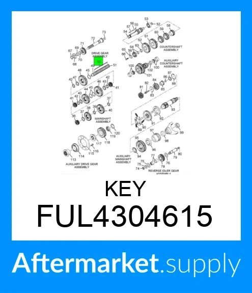 FUL4304615 - KEY (ful4304615, EF26770, FUL4304615) fits NAVISTAR ...