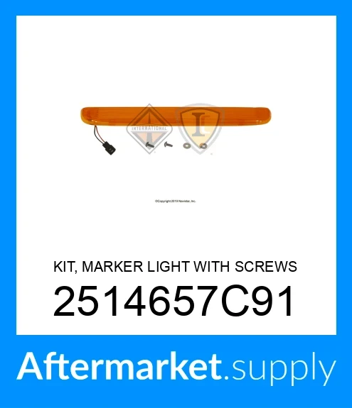 2514657C91 - KIT, MARKER LIGHT WITH SCREWS AND WASHERS fits NAVISTAR