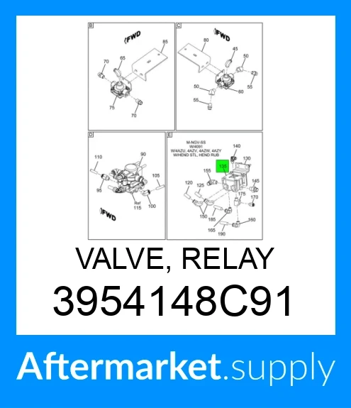 3954148C91 - VALVE, RELAY fits NAVISTAR