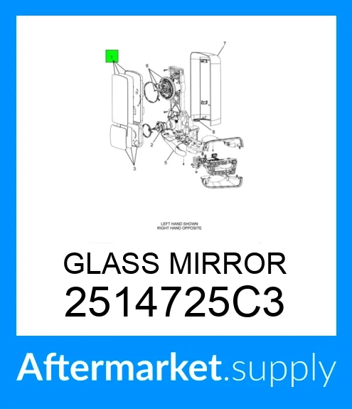 2514725C3 - GLASS MIRROR fits NAVISTAR