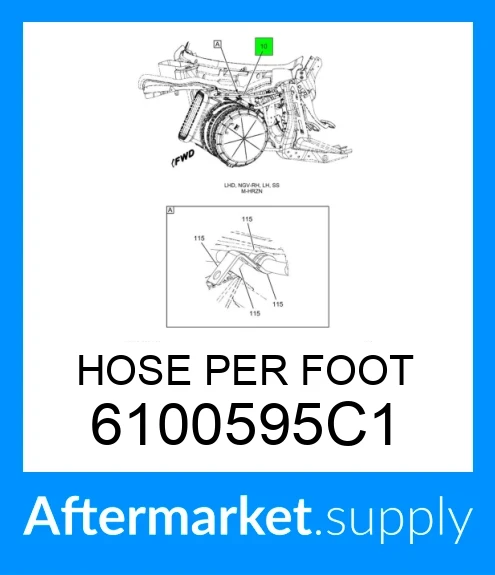 6100595C1 - HOSE PER FOOT fits NAVISTAR | Price: $4.33