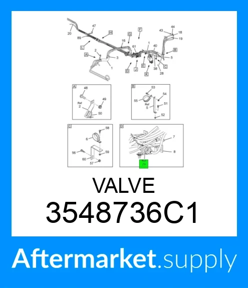 3548736C1 - VALVE fits NAVISTAR | Price: $68.12