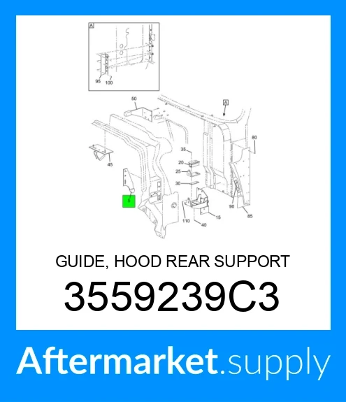 3559239C3 - GUIDE, HOOD REAR SUPPORT fits NAVISTAR | Price: $127.69 to ...