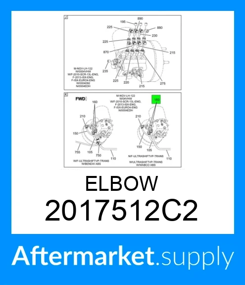 2017512C2 - ELBOW fits NAVISTAR | Price: $4.50 to $21.14