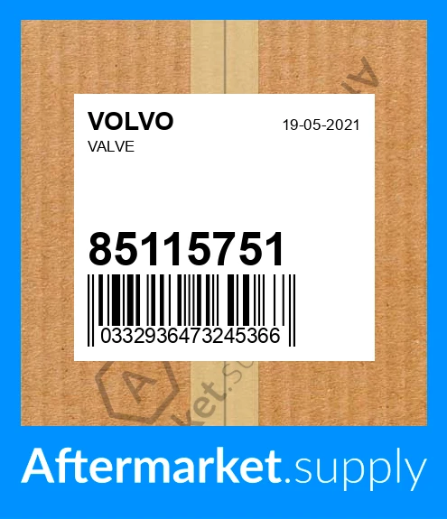 85115751 - VALVE fits VOLVO | Price: $10.00 to $24.31